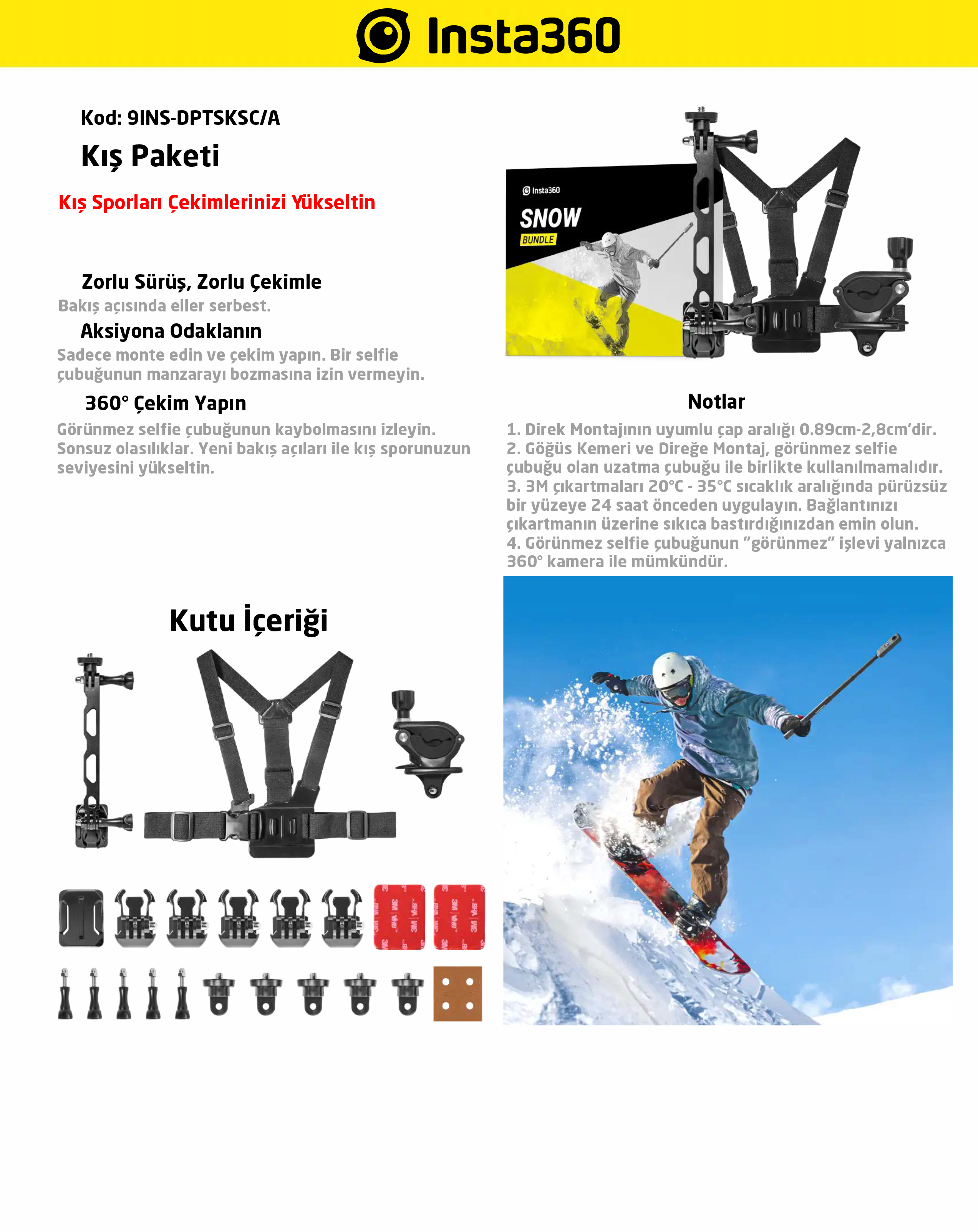 Insta360 Snow Bundle - Kış Paketi